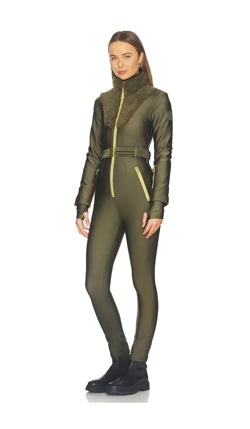 MY SUNDAY SKI Sherpa Ski Suit In Olive