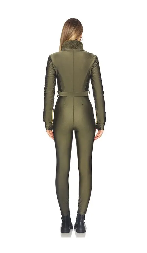 MY SUNDAY SKI Sherpa Ski Suit In Olive