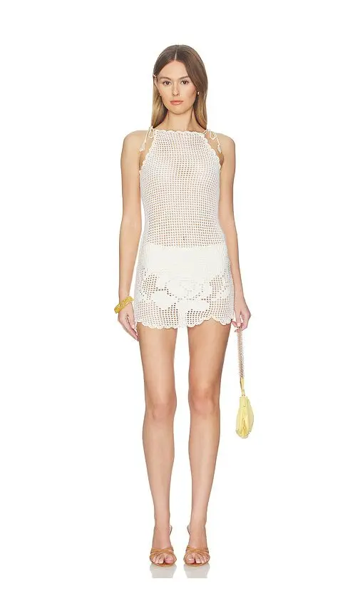 My Beachy Side Isla Hand-crocheted Mini Dress - Ivory