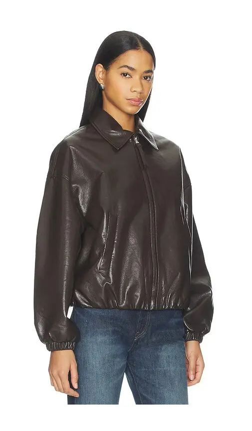 Citizens Of Humanity Bubble Hem Bomber Jacket - Chocolate
