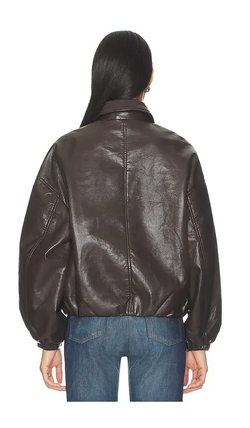 Citizens Of Humanity Bubble Hem Bomber Jacket - Chocolate