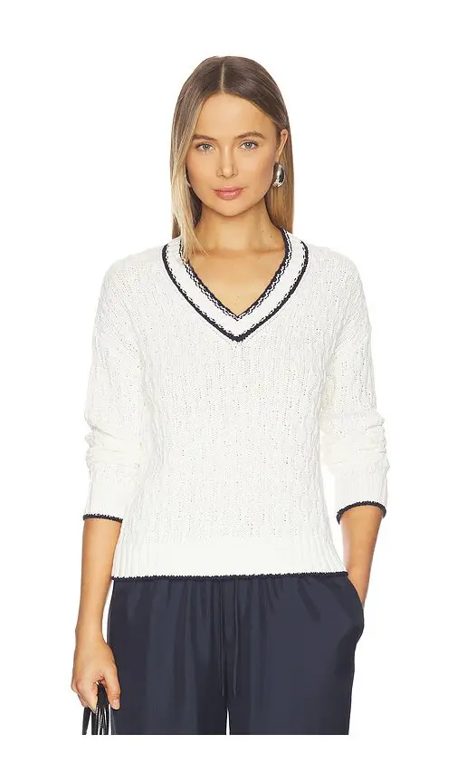 STITCHES & STRIPES Flannery V-neck Pullover