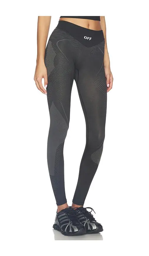 Off-White Racing Seamless Leggings In Charcoal