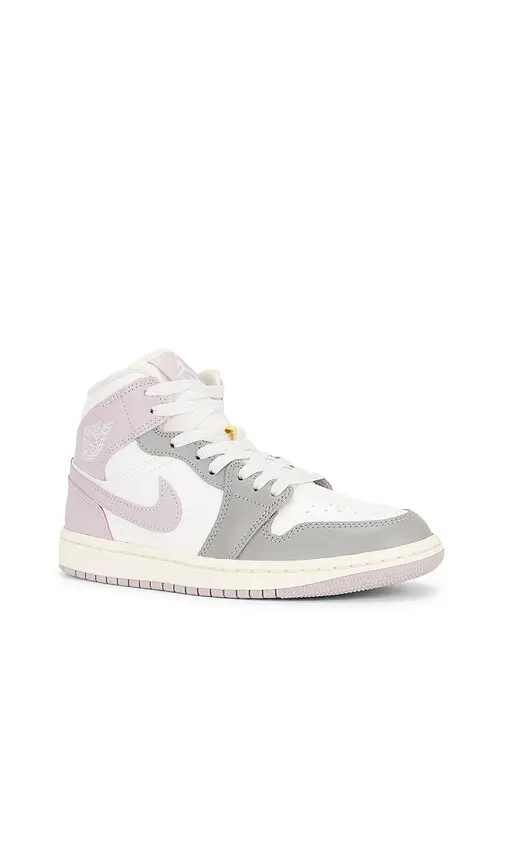 JORDAN 1 Mid Sneakers - Sail  Particle Rose & Enigma Stone
