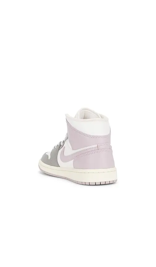 JORDAN 1 Mid Sneakers - Sail  Particle Rose & Enigma Stone