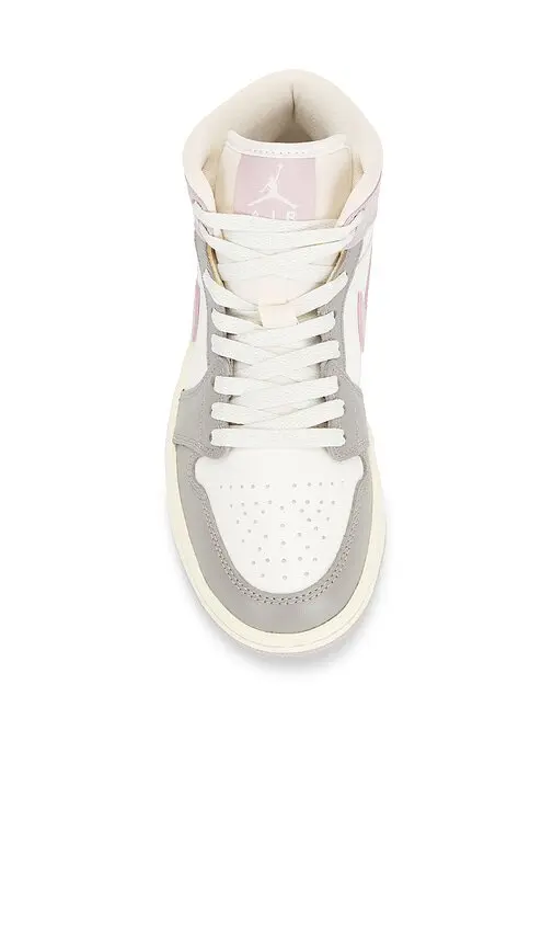 JORDAN 1 Mid Sneakers - Sail  Particle Rose & Enigma Stone