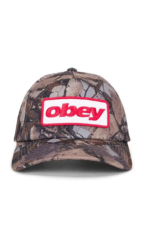 Obey Ranch 5 Panel Snapback Hat - Fence Camo Multi