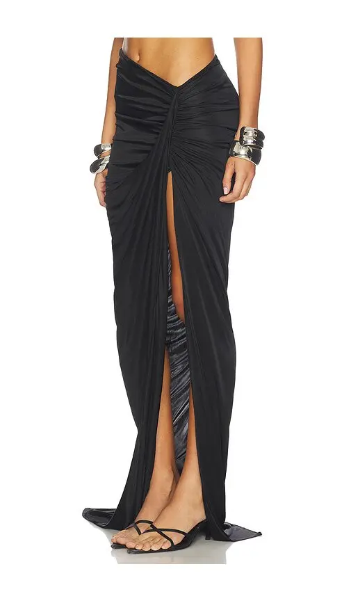 Atlein Draped Asymmetric Skirt