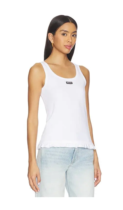 ROTATE BY BIRGER CHRISTENSEN Ruffle Hem Tank Top