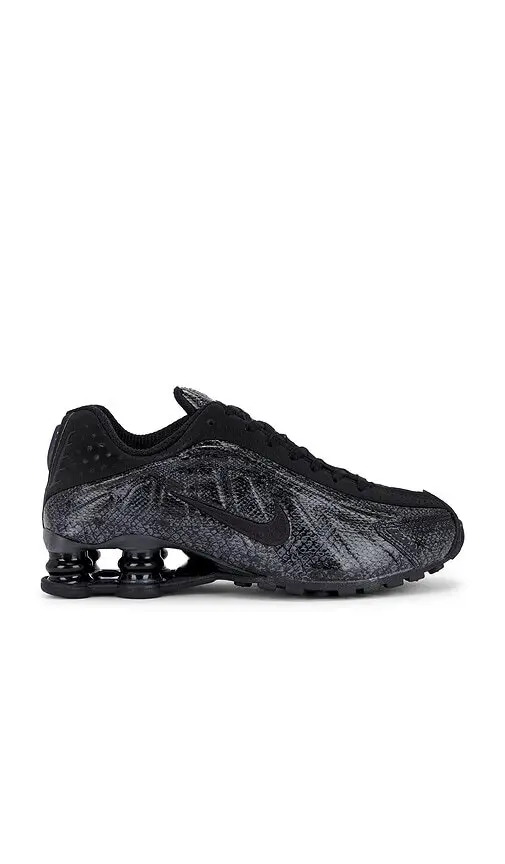 Nike Shox R4 - Black  Metallic Silver  & Dark Grey