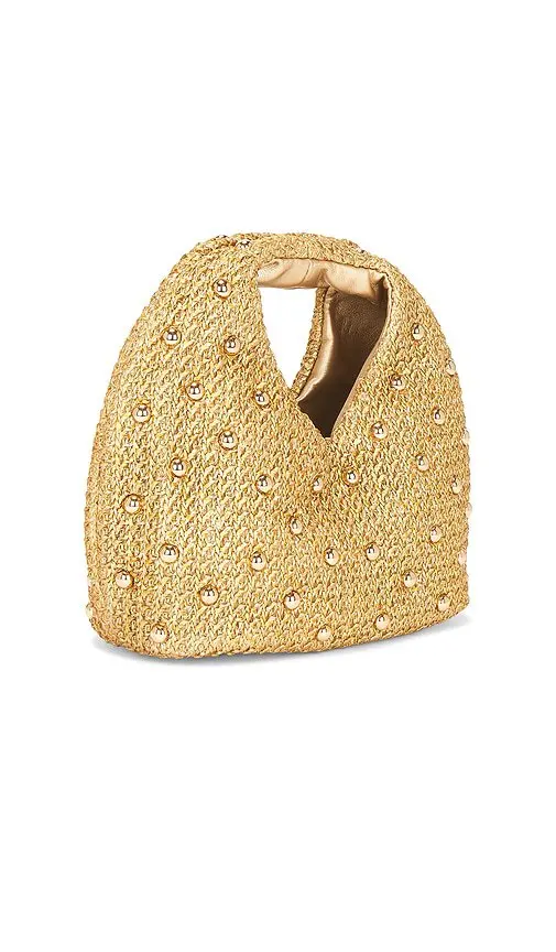 Dolce Vita Studded Raffia Bag