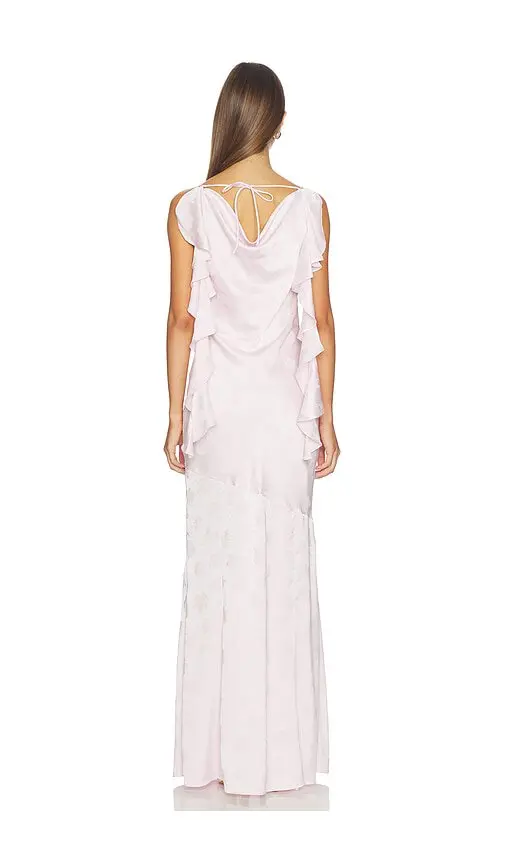 ROTATE BY BIRGER CHRISTENSEN Maxi Waterfall Dress