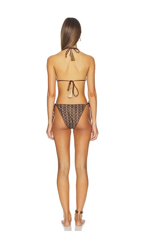 Hanne Bloch Knit Triangle Bikini Set - Brown