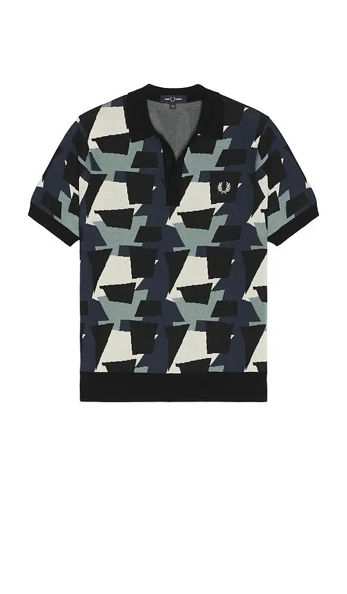 Fred Perry Fragment Jacquard Knit Polo Shirt