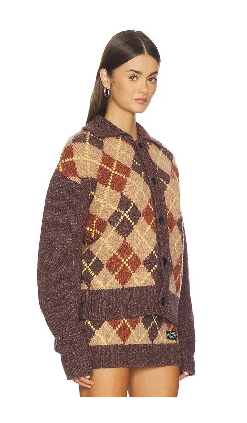 We11Done Knit Argyle Intarsia Cardigan