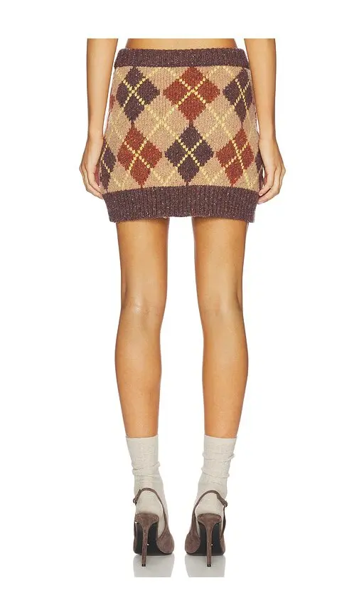 We11Done Argyle Intarsia Mini Skirt