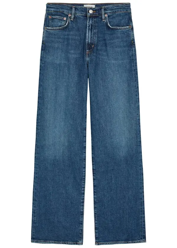 AGOLDE Harper Relaxed Straight-leg Jeans - Dark Blue