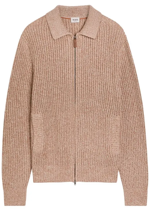 TOD'S Ribbed Cotton-knit Cardigan