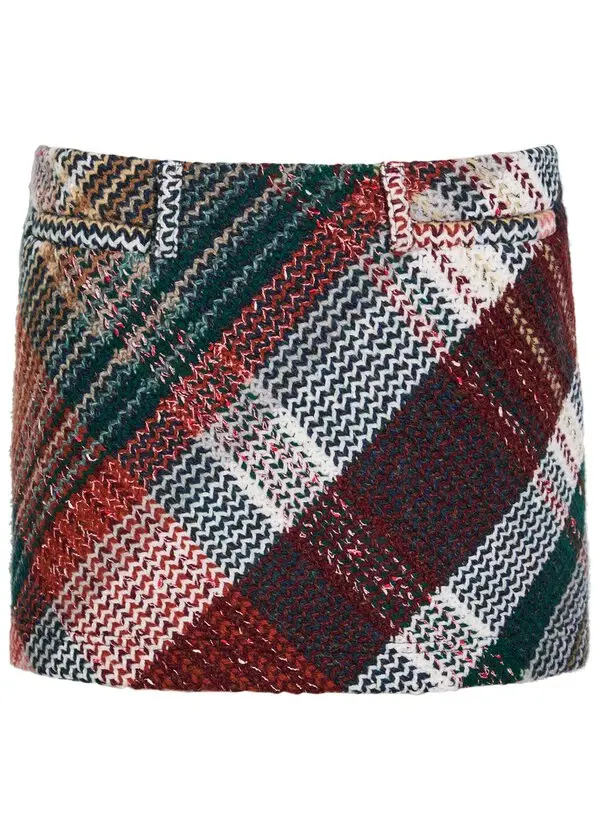Missoni Tartan Wool-blend Mini Skirt