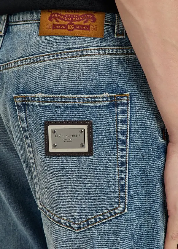 Dolce & Gabbana Straight-leg Stretch- Jeans - Denim