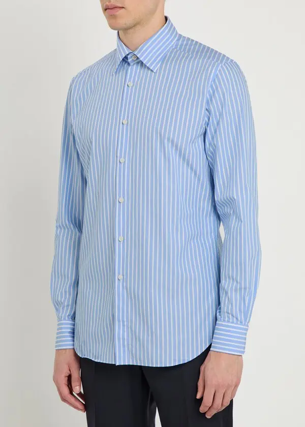 SLOWEAR Striped Cotton-poplin Shirt