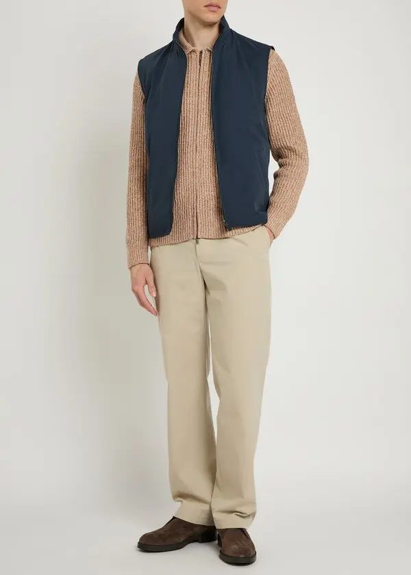 TOD'S High-neck Stretch-shell Gilet - Blue