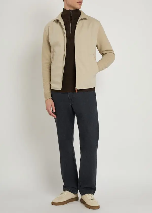 TOD'S Ribbed-knit And Cotton Jacket