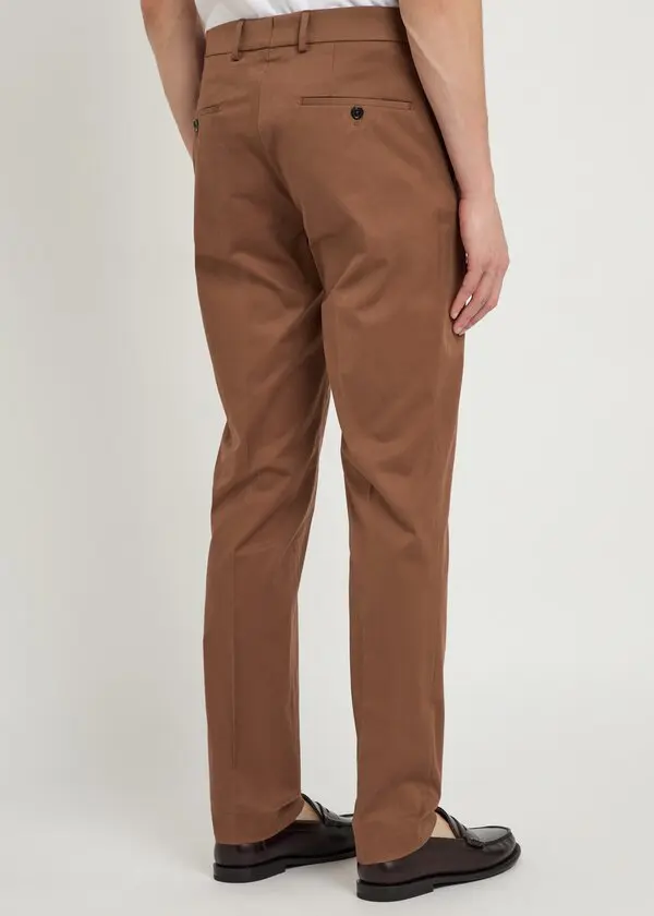 SLOWEAR Tapered-leg Stretch-cotton Trousers