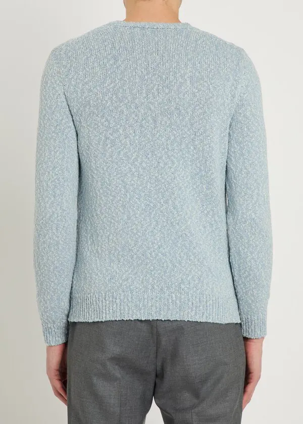SLOWEAR Cotton Knit Crew-neck Jumper - Light Blue