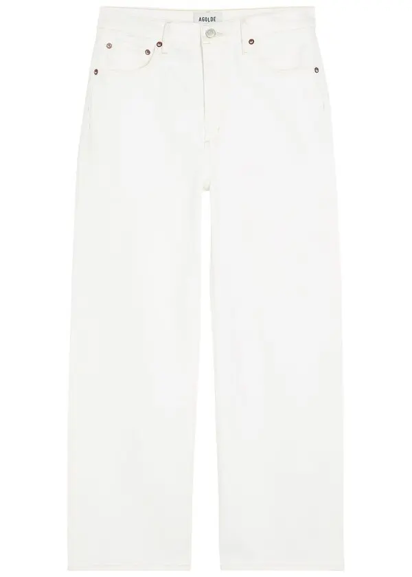 AGOLDE Harper Crop Straight-leg Jeans - White