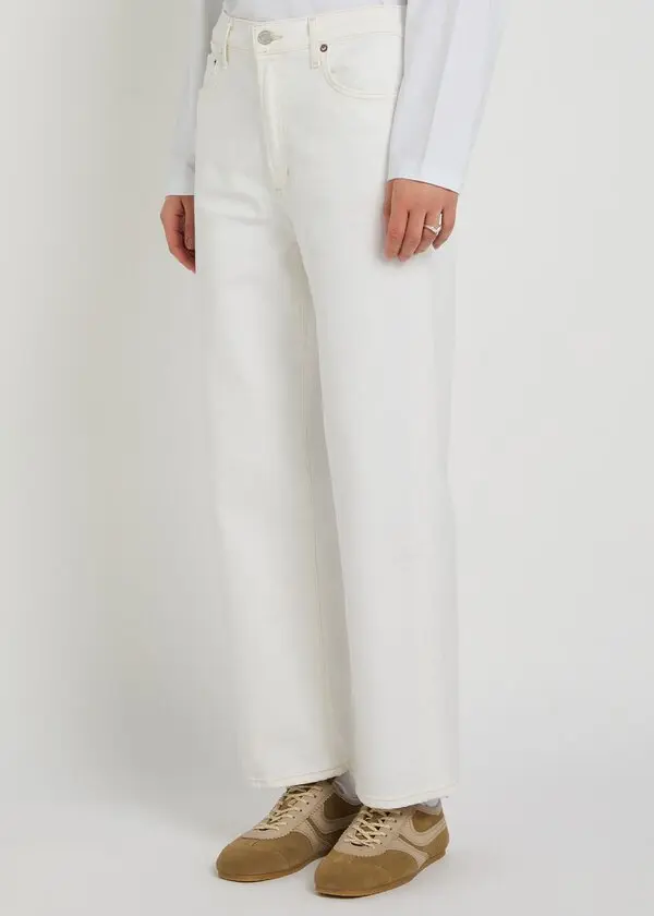 AGOLDE Harper Crop Straight-leg Jeans - White