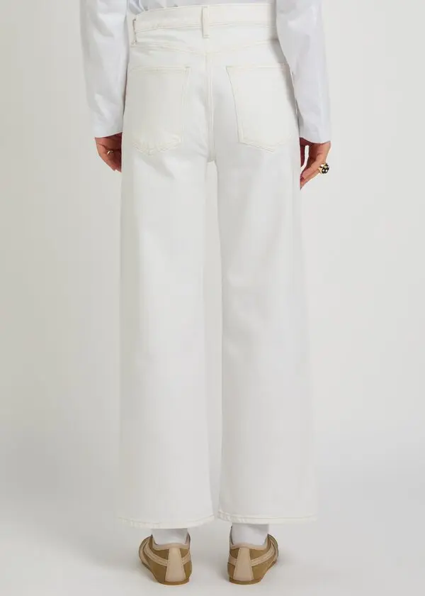 AGOLDE Harper Crop Straight-leg Jeans - White