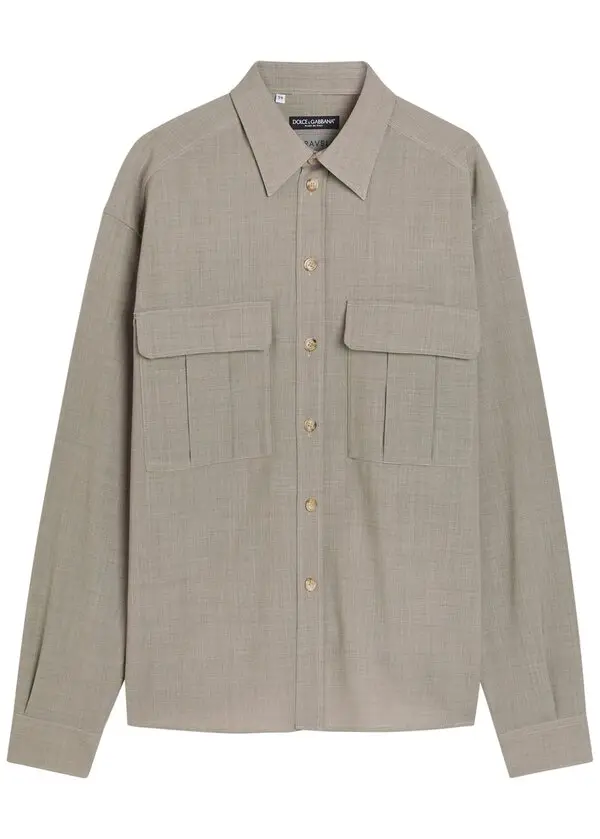 Dolce & Gabbana Wool Shirt - Beige