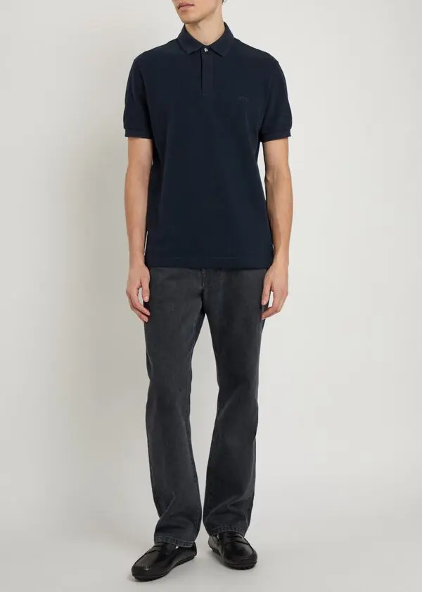 TOD'S Logo-embroidered Piqué Cotton Polo Shirt - Blue