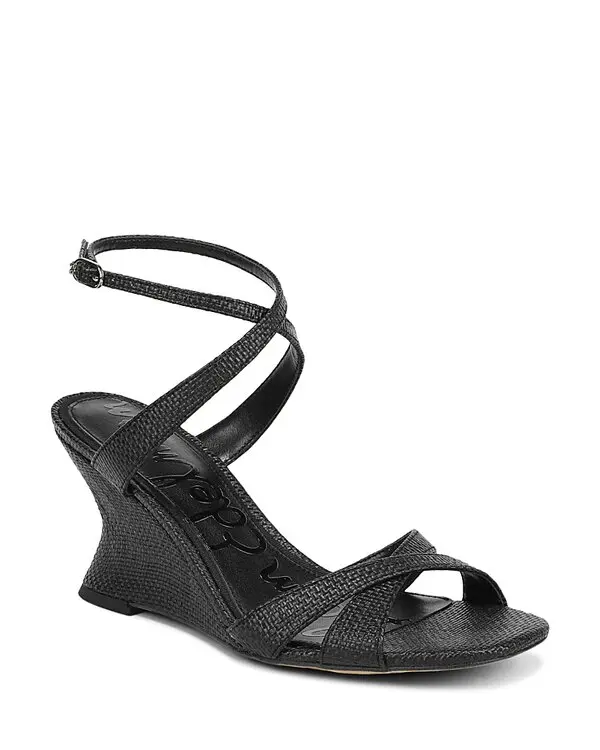 Sam Edelman Davi Wedge Sandals - Black