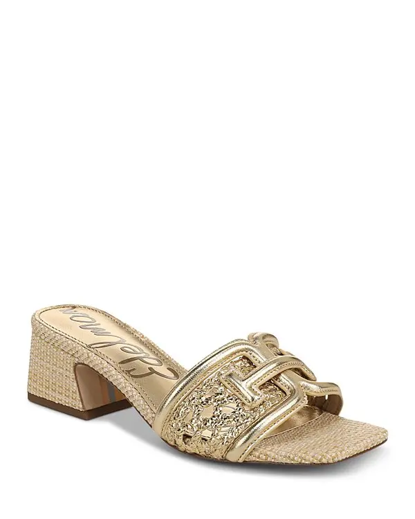 Sam Edelman Waylon Weave Sandals - Amber Gold