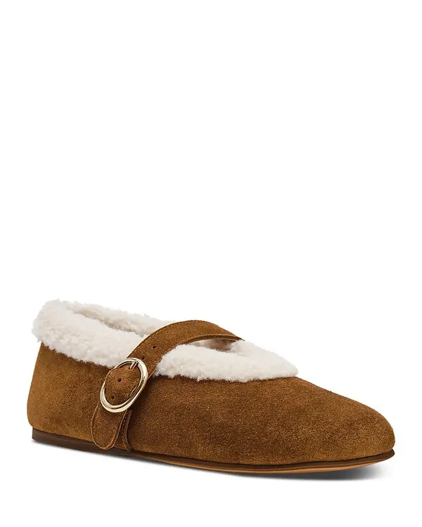 Steve Madden Lodge Ballerina Flats - Chestnut Suede