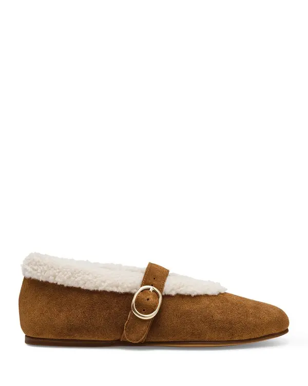 Steve Madden Lodge Ballerina Flats - Chestnut Suede