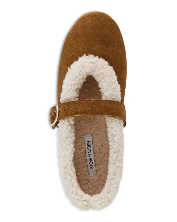 Steve Madden Lodge Ballerina Flats - Chestnut Suede