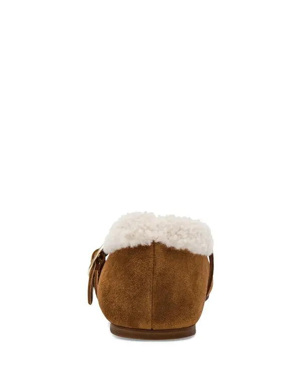 Steve Madden Lodge Ballerina Flats - Chestnut Suede
