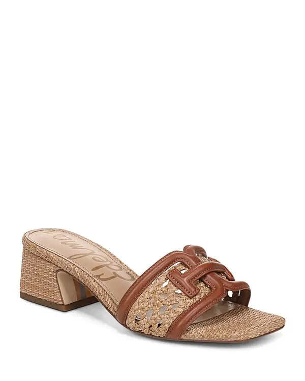 Sam Edelman Waylon Weave Sandals - Cognac/tan