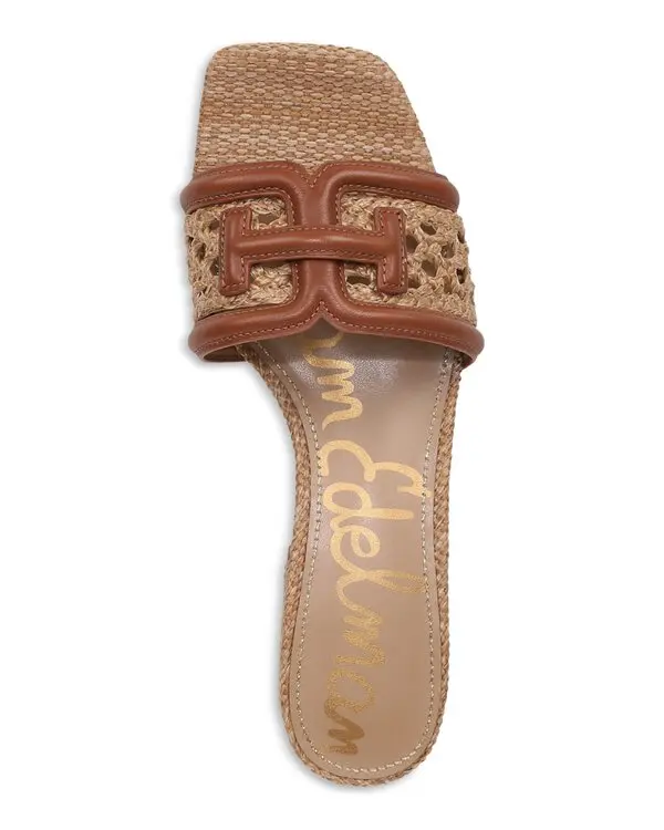 Sam Edelman Waylon Weave Sandals - Cognac/tan