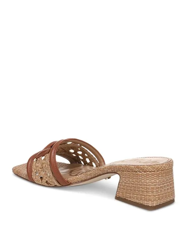 Sam Edelman Waylon Weave Sandals - Cognac/tan