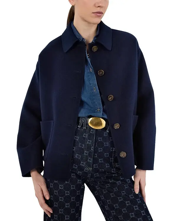 Gerard Darel Perrinea Wool Jacket - Ink