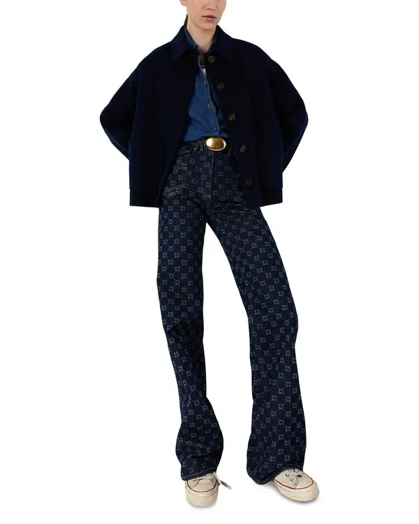 Gerard Darel Perrinea Wool Jacket - Ink