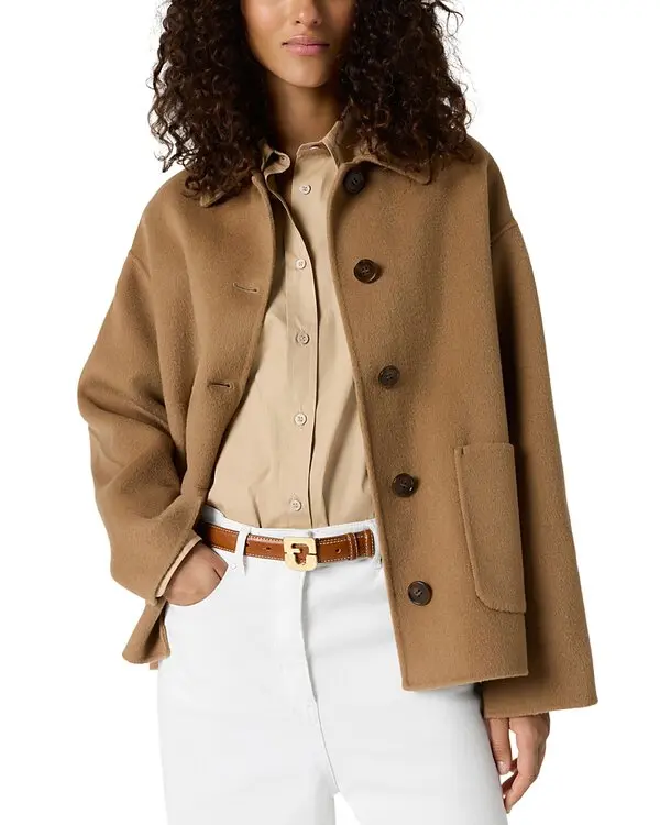 Gerard Darel Perrinea Wool Jacket - Straw