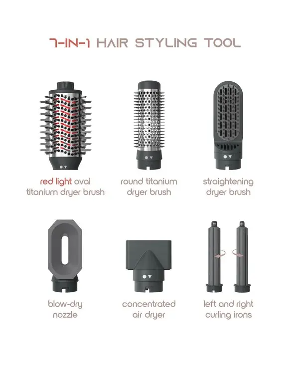 TZUMI Red Light Therapy 7-in-1 Hair Dryer