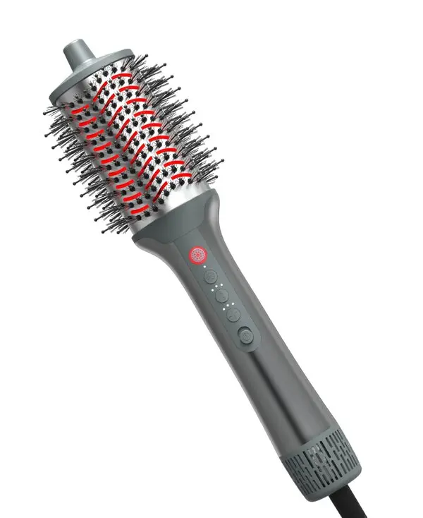 TZUMI Red Light 5-in-1 Dryer Brush And Heat Comb - Gray
