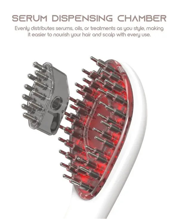 TZUMI Red Light Rechargeable Dry Paddle Brush