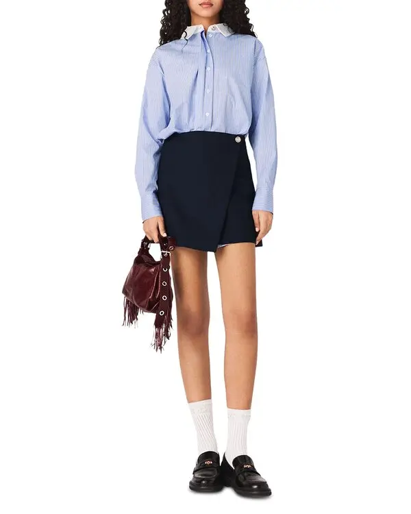Maje 2-in-1 Shirtdress - Blue Sky